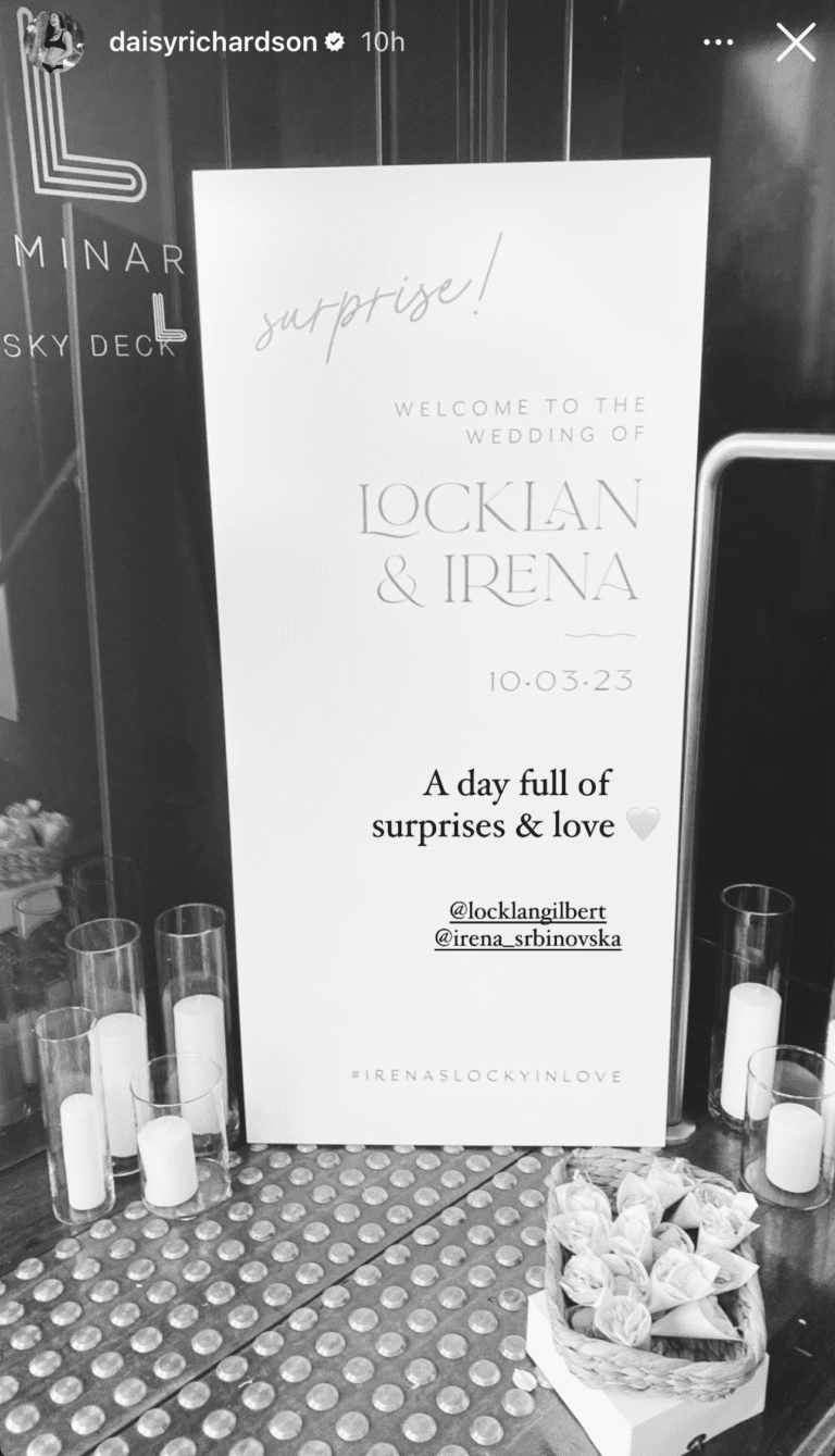 Just married: The Bachelor's Locky and Irena's surprise wedding