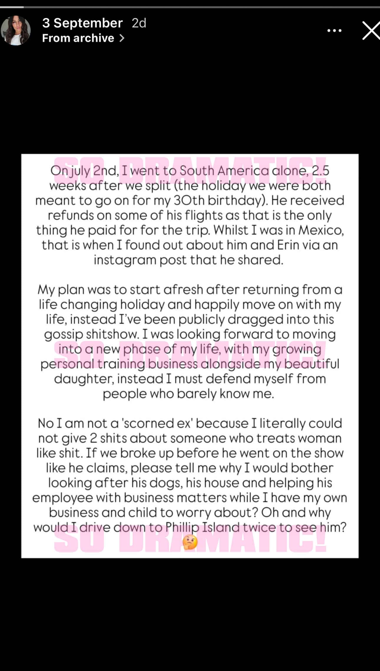 The Block's Ricky's ex sets record straight in bombshell statement